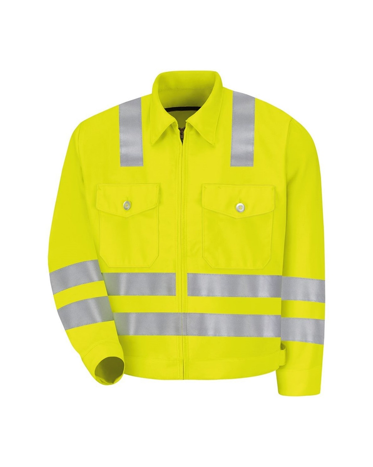 Red Kap JY32T Hi-Visibility Ike Jacket - Tall Sizes | Red Kap JY32T