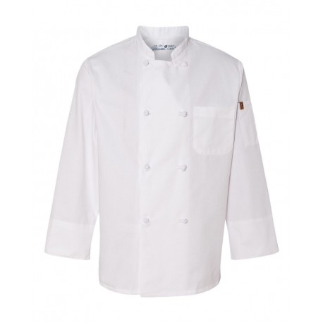 Chef Designs 0414 Eight Knot Button Chef Coat with Thermometer Pocket ...
