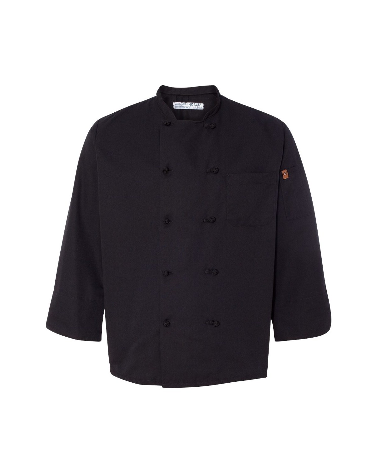 Chef Designs 0427 Black Knot Button Chef Coat | Chef Designs 0427