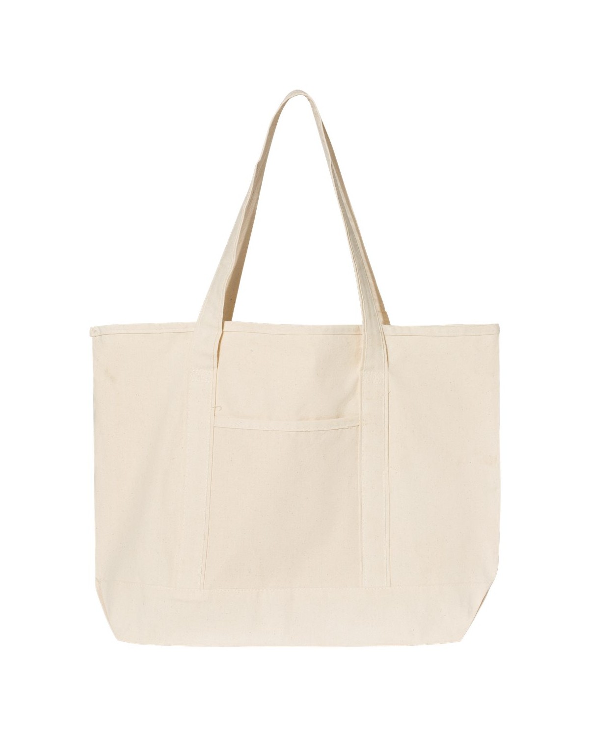 Q-Tees Q1500 34.6L Large Canvas Deluxe Tote | Q-Tees Q1500